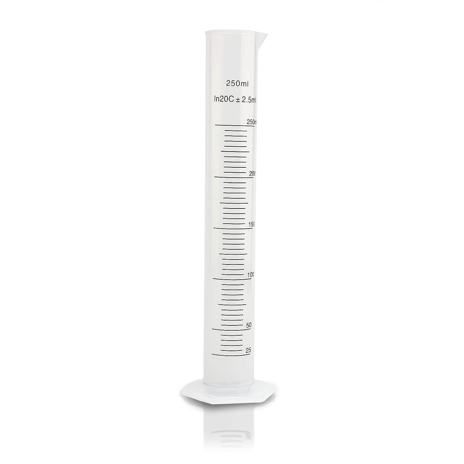 Brewing America Plastic Graduated Cylinder Beaker - 250ml Science ...