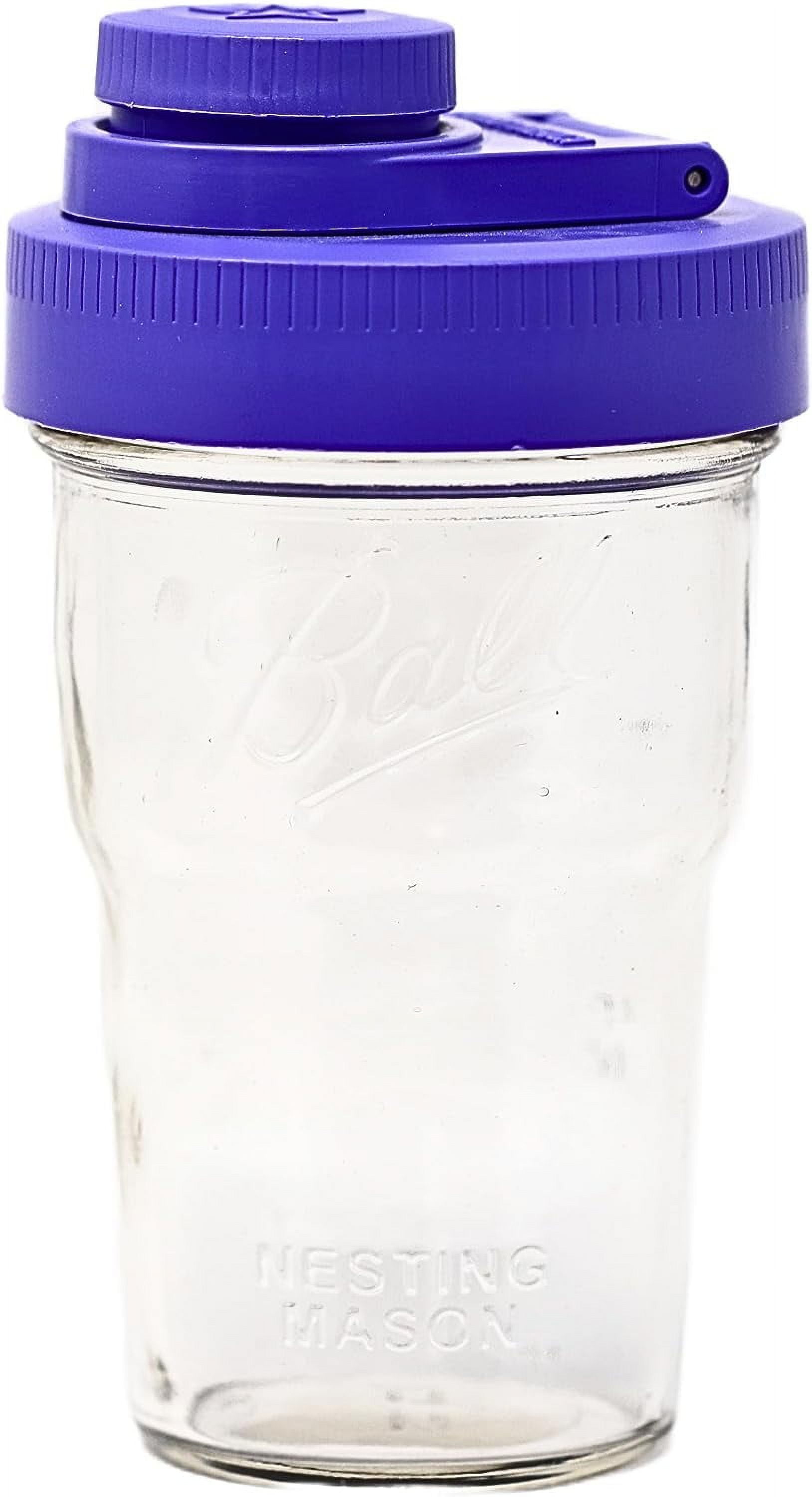 Brewing America Travel Cup with Pouring Lid, 1 Pint (16 oz) Nesting Jar ...