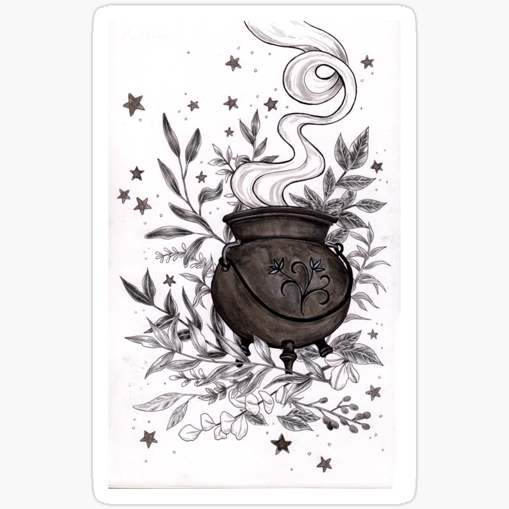 DOPASTICKER Brewing Cauldron - Phone Stickers, Waterproof Decals Water ...