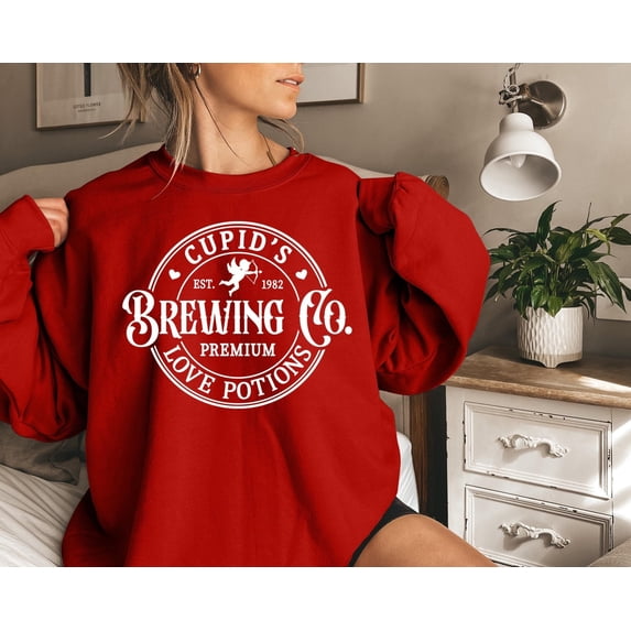 Brewing Co. Cupid's Love Options Sweatshirt, Valetine Sweatshirt ...