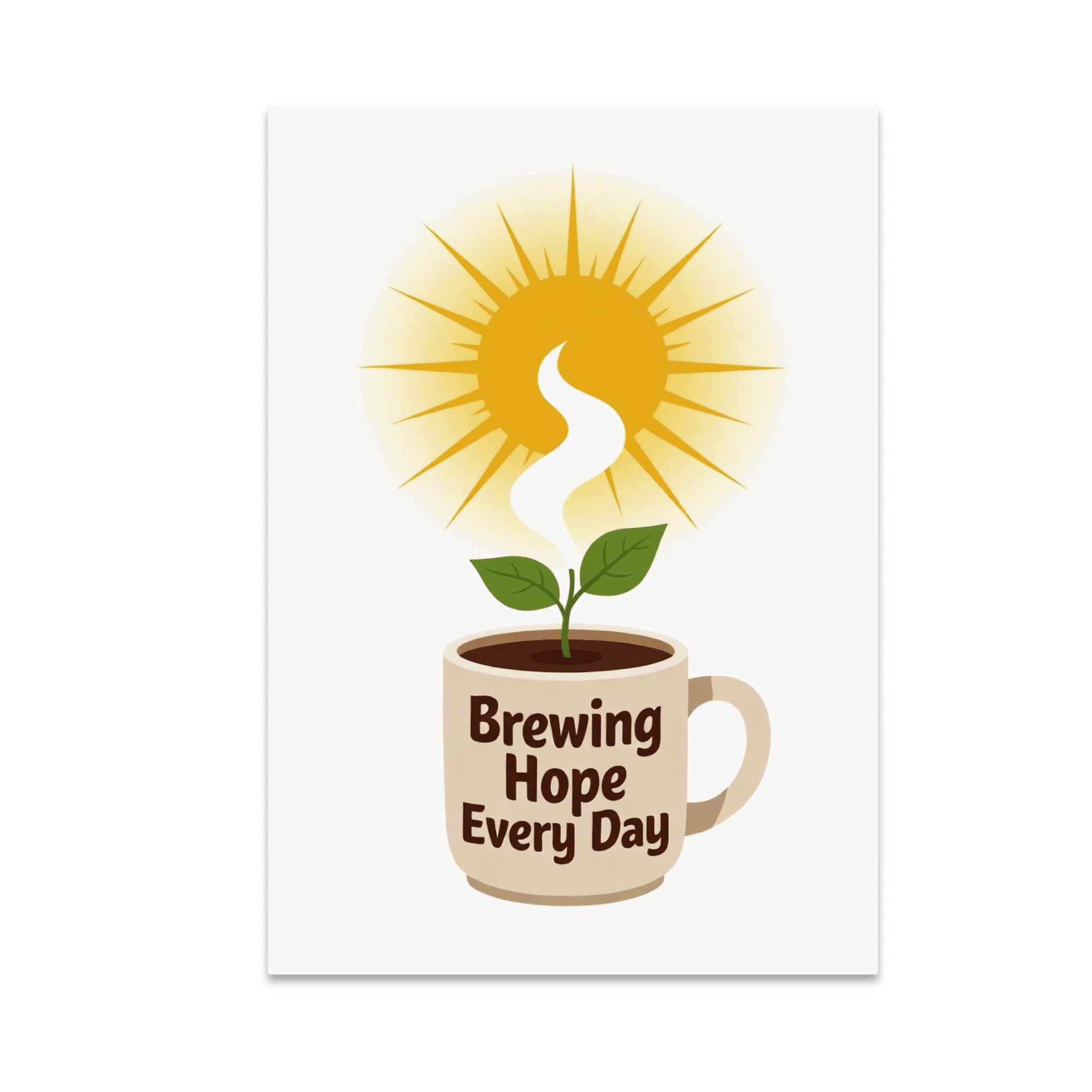 Brewing Hope Every Day Coffee Wall Art - Coffee Enthusiast - 13x19 ...