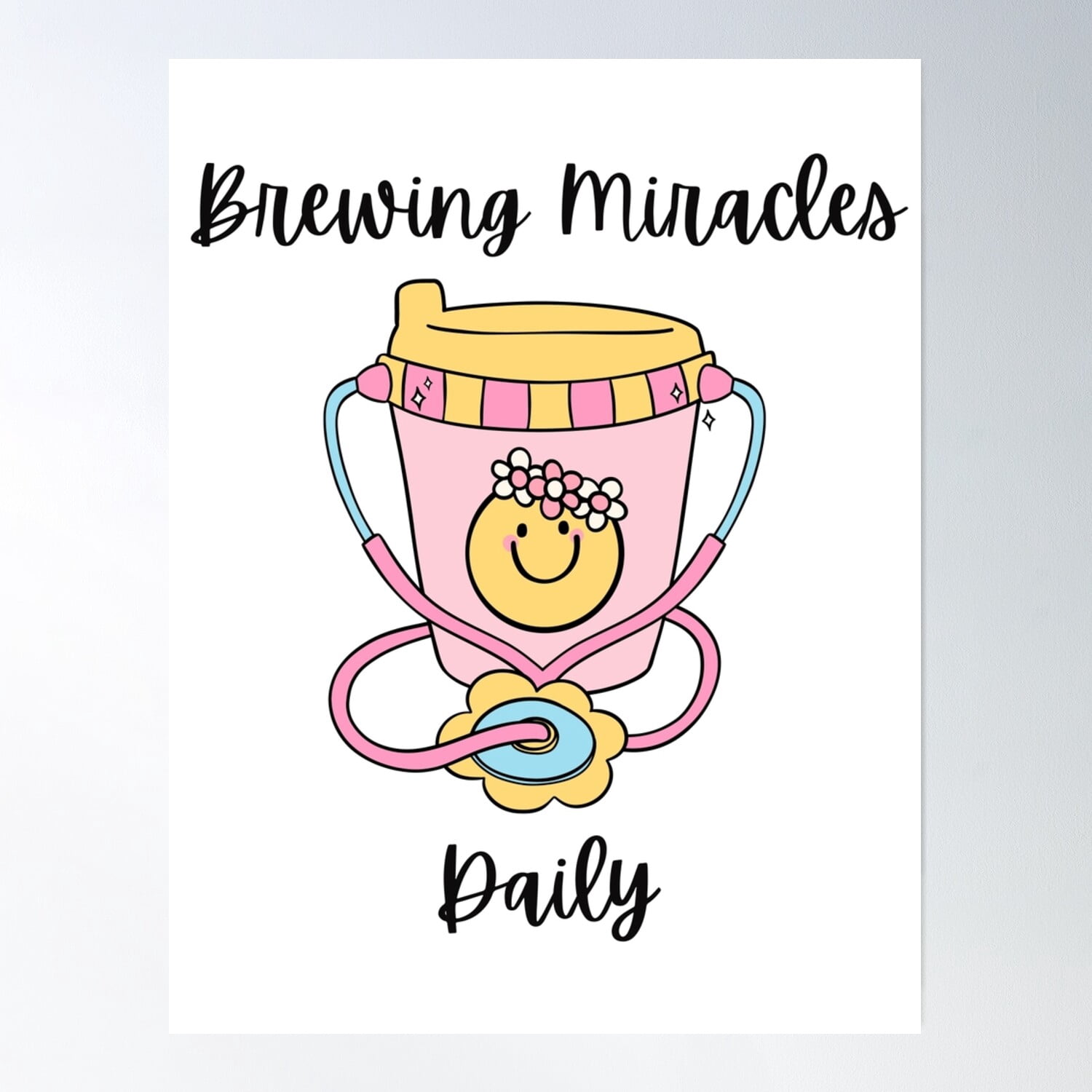 Brewing Miracles Daily Poster Wall Art, Modern Wall Decor, 8x12 ...