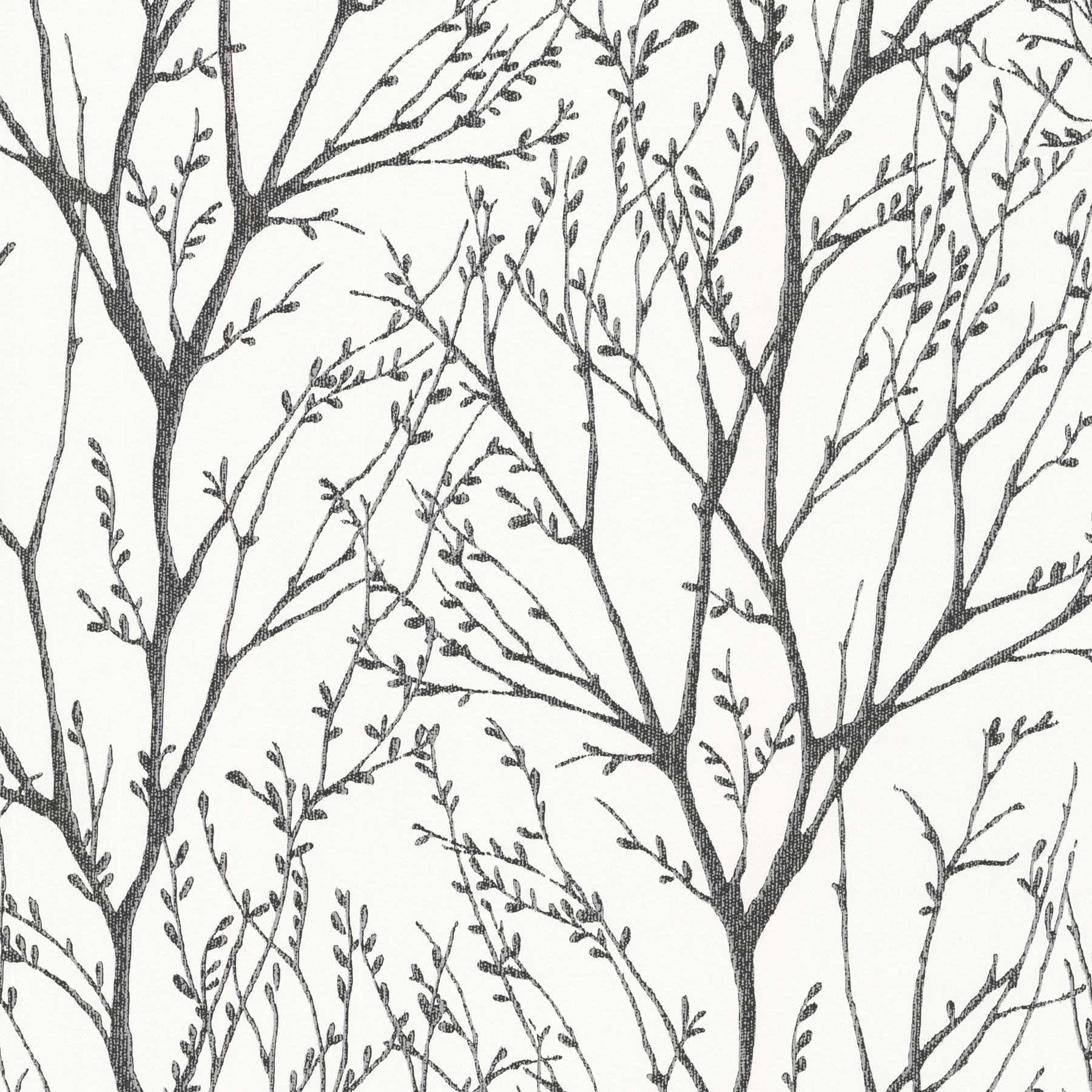 Brewster Delamere Black Tree Branches Unpasted Non Woven Wallpaper, 20. ...