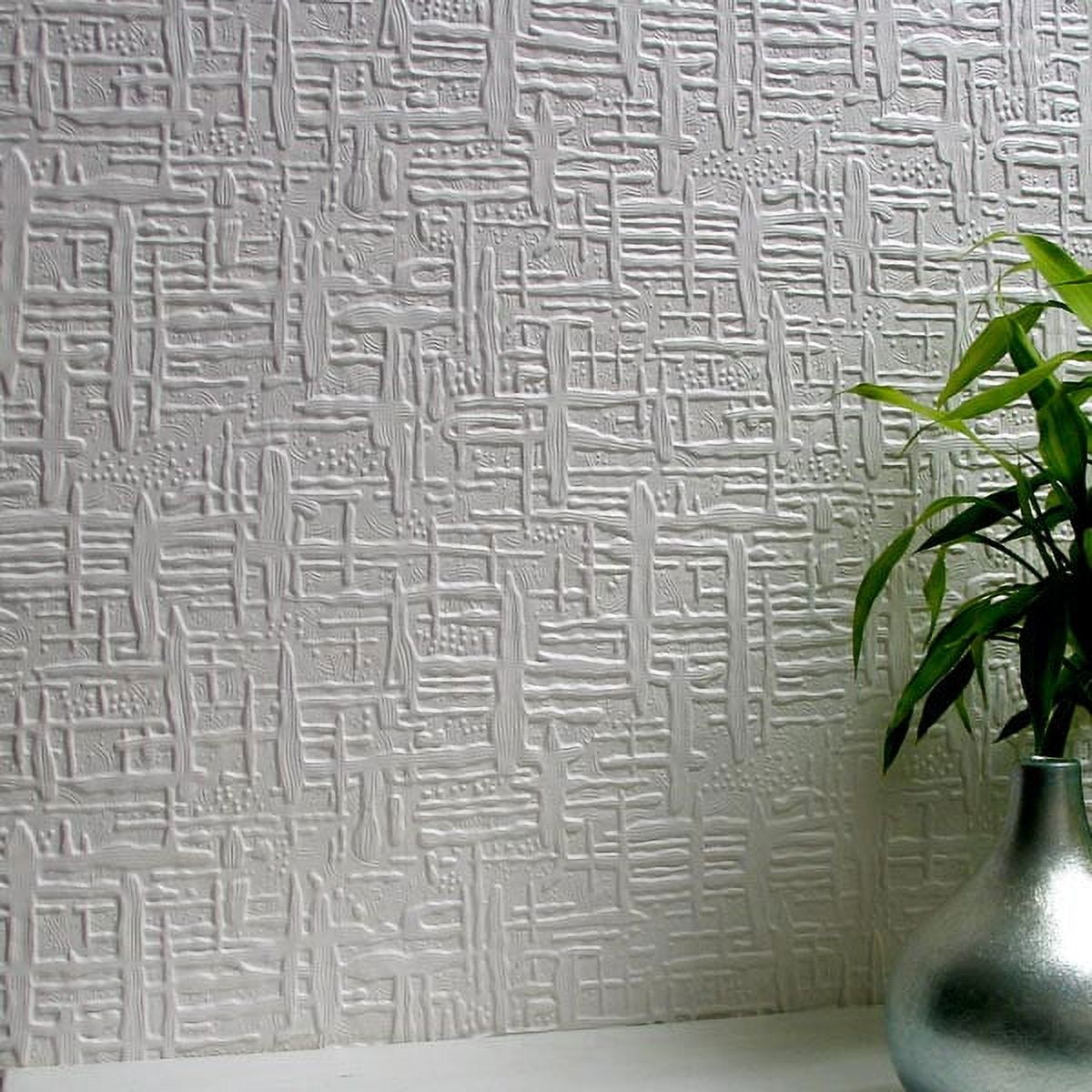Brewster Edward Paintable Supaglypta Wallpaper, 20.5-in by 33-ft, 56.4 ...