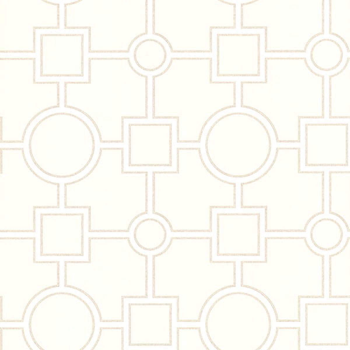 Brewster Geometric Beige Geovine Wallpaper, 20.5-in by 33-ft, 56.4 sq ...