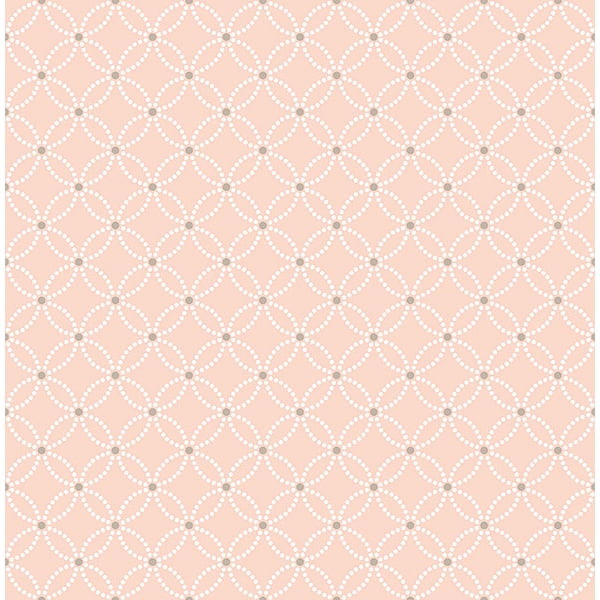 Brewster Kinetic Salmon Geometric Floral Wallpaper, 20.5-in by 33-ft ...