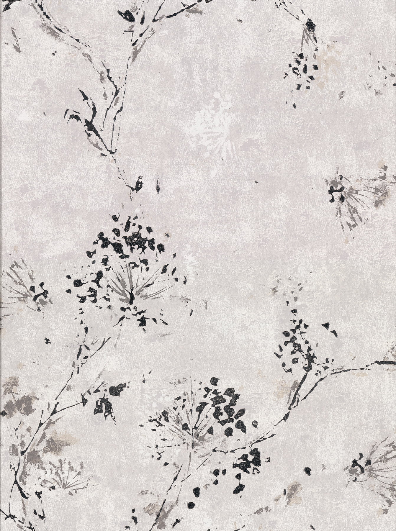 Brewster Misty Grey Distressed Dandelion Unpasted Non Woven Wallpaper ...