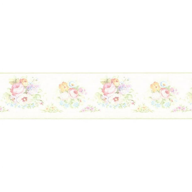 Brewster Vicky White Victorian Floral Border - Walmart.com