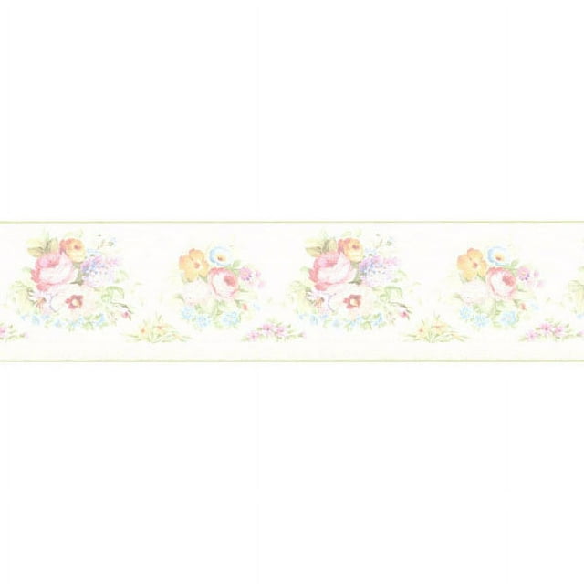 Brewster Vicky White Victorian Floral Border - Walmart.com
