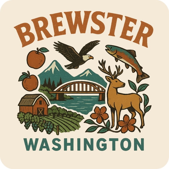 Brewster Washington Keepsakes Souvenir Vinyl Sticker – Destination ...
