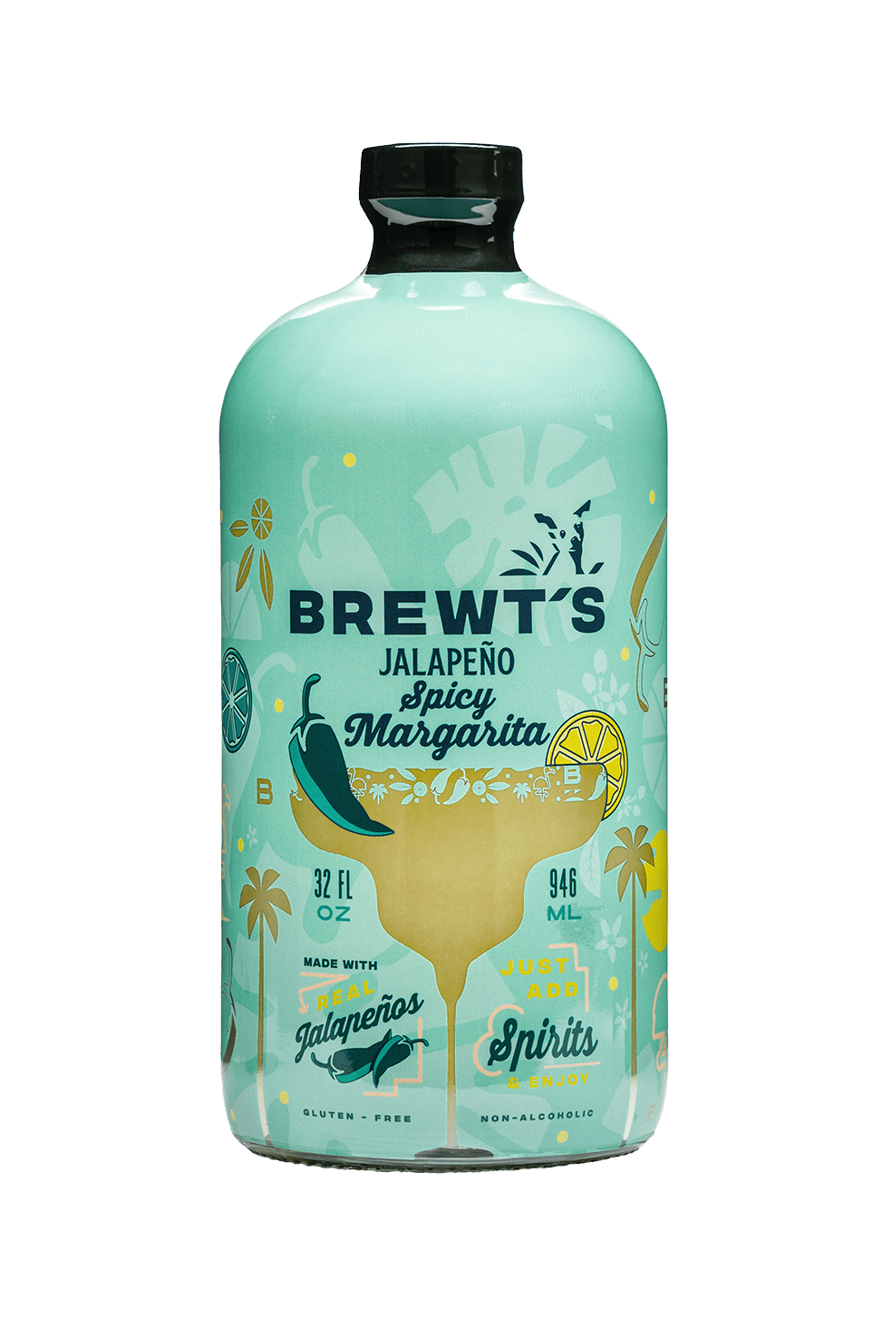 Brewt's Spicy Margarita Mix 32 oz Handcrafted, Made with Fresh Squeezed ...