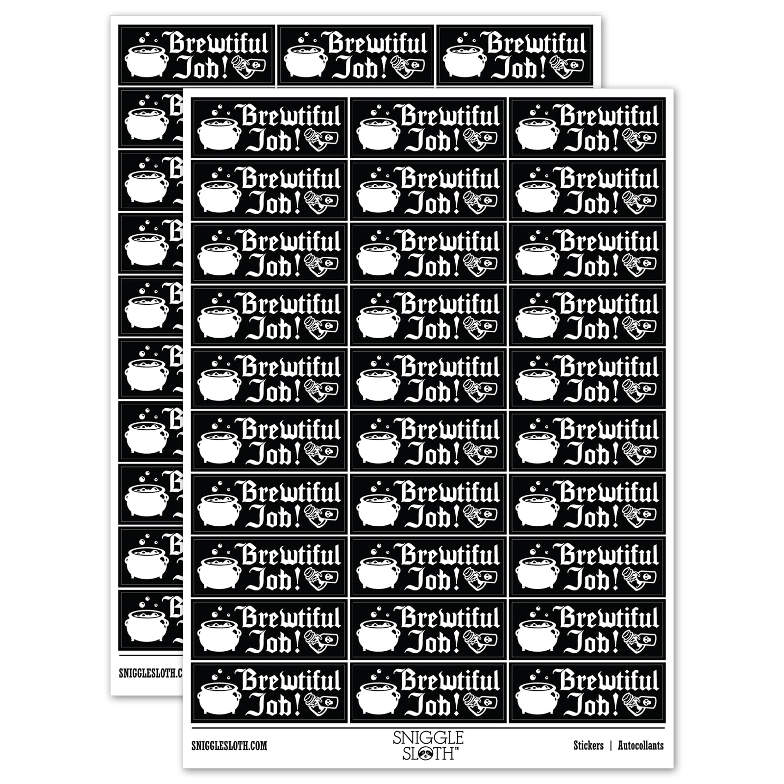 Brewtiful Beautiful Job Witch Cauldron Teacher Student School Sticker ...