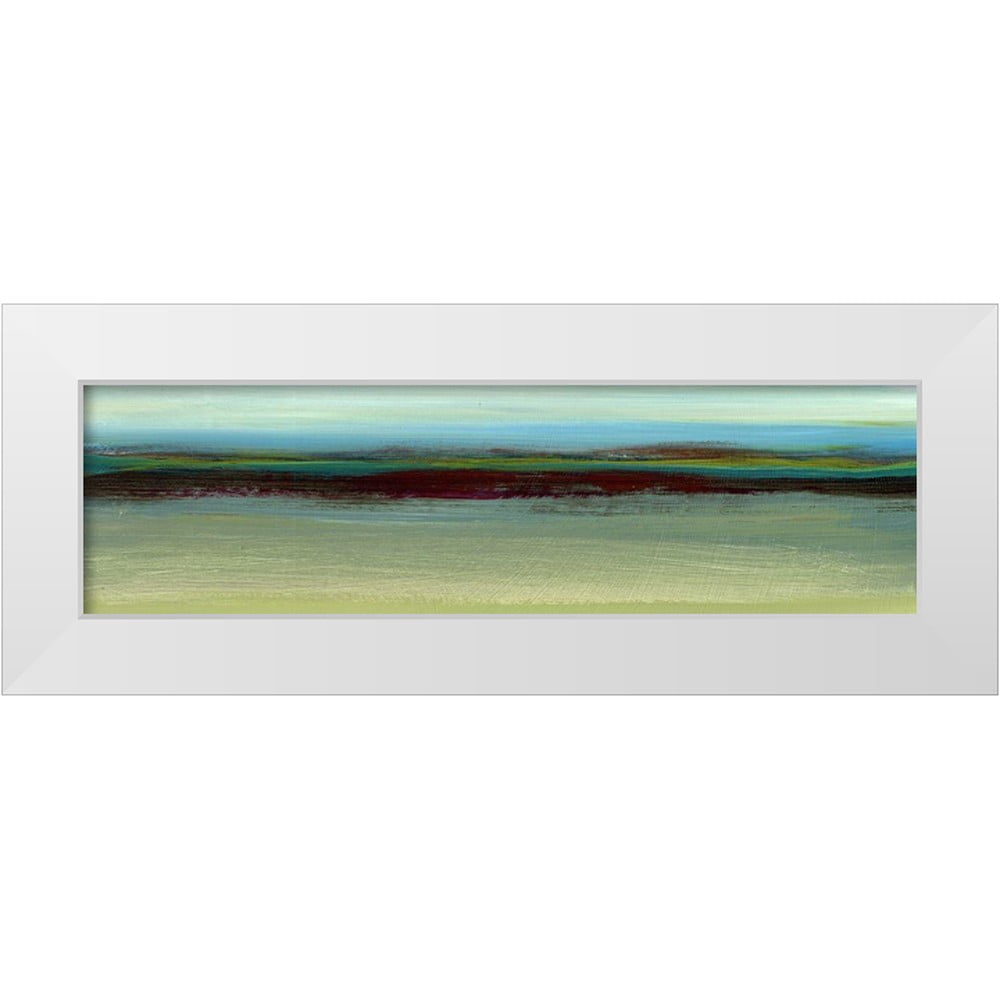 Brey 14x7 White Modern Wood Framed Museum Art Print Titled - Seaview ...