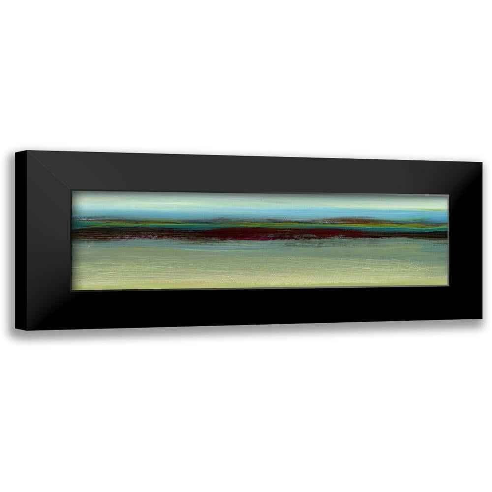 Brey 18x8 Black Modern Framed Museum Art Print Titled - Seaview Abstract I - Walmart.com