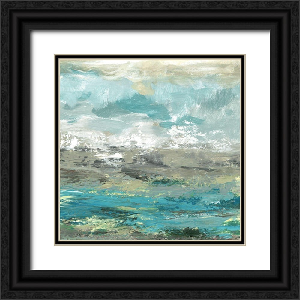 Brey 26x26 Black Ornate Wood Framed with Double Matting Museum Art ...