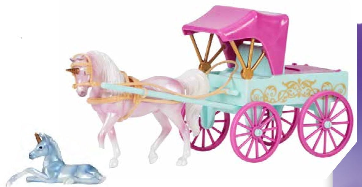 Breyer Stablemates #10666 Unicorn Magic Carriage and Foal Playset ...