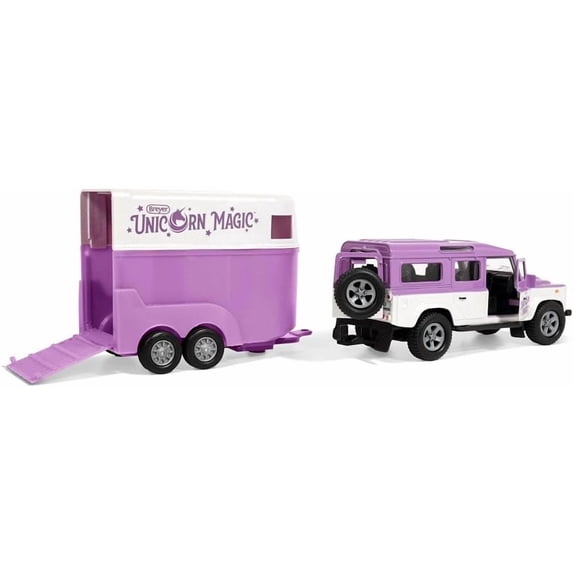 Breyer Stablemates Unicorn Magic Land Rover and Trailer Vehicle Playset ...
