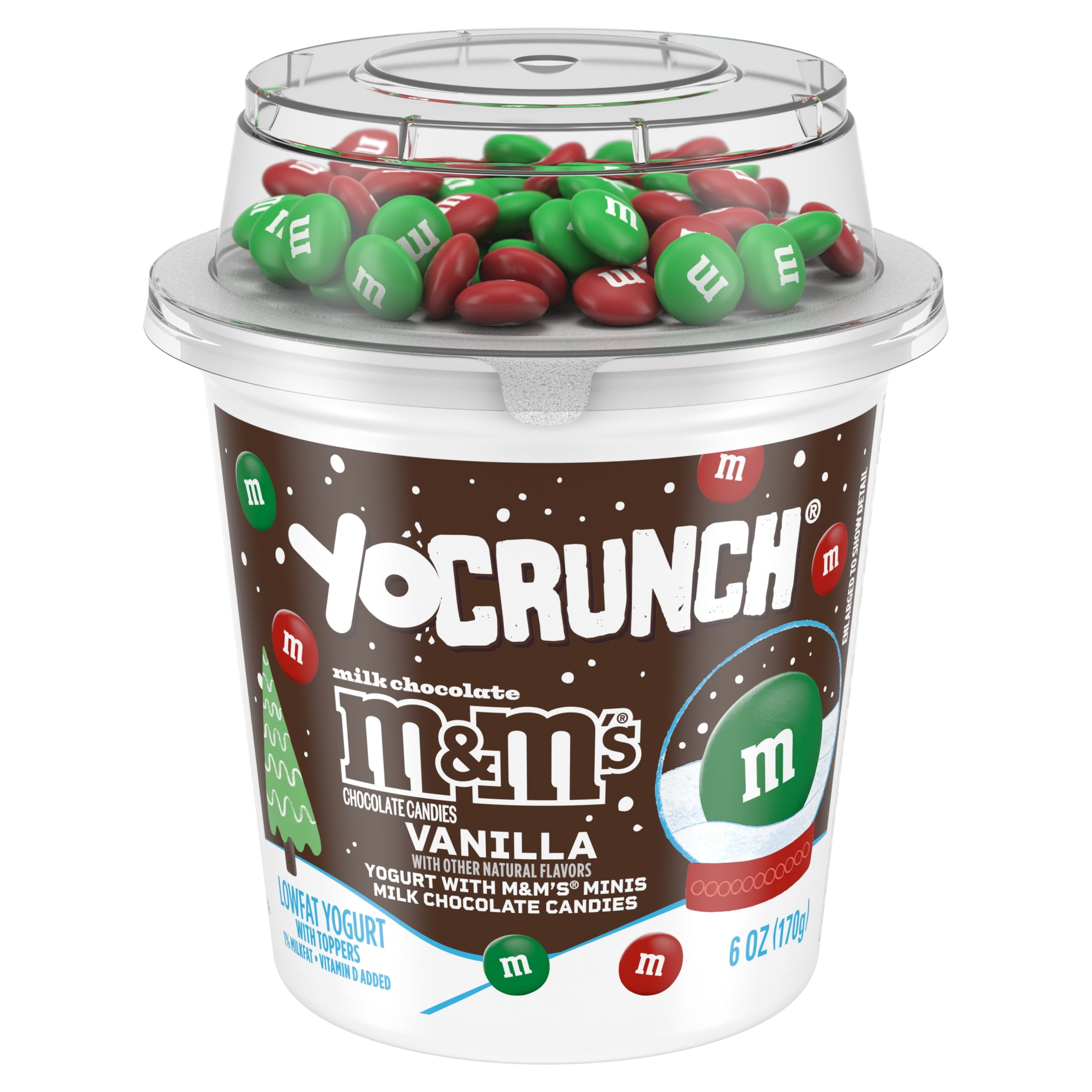 YoCrunch Vanilla Low Fat Yogurt with Mini M&Ms(R), 6 oz Yogurt Cup ...