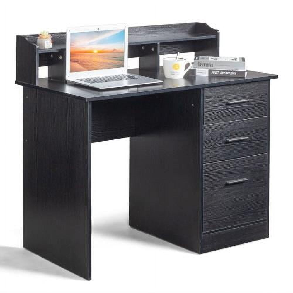 Brezey All-in-One Computer Desk for Home Office, Ideal for PC, Laptop ...