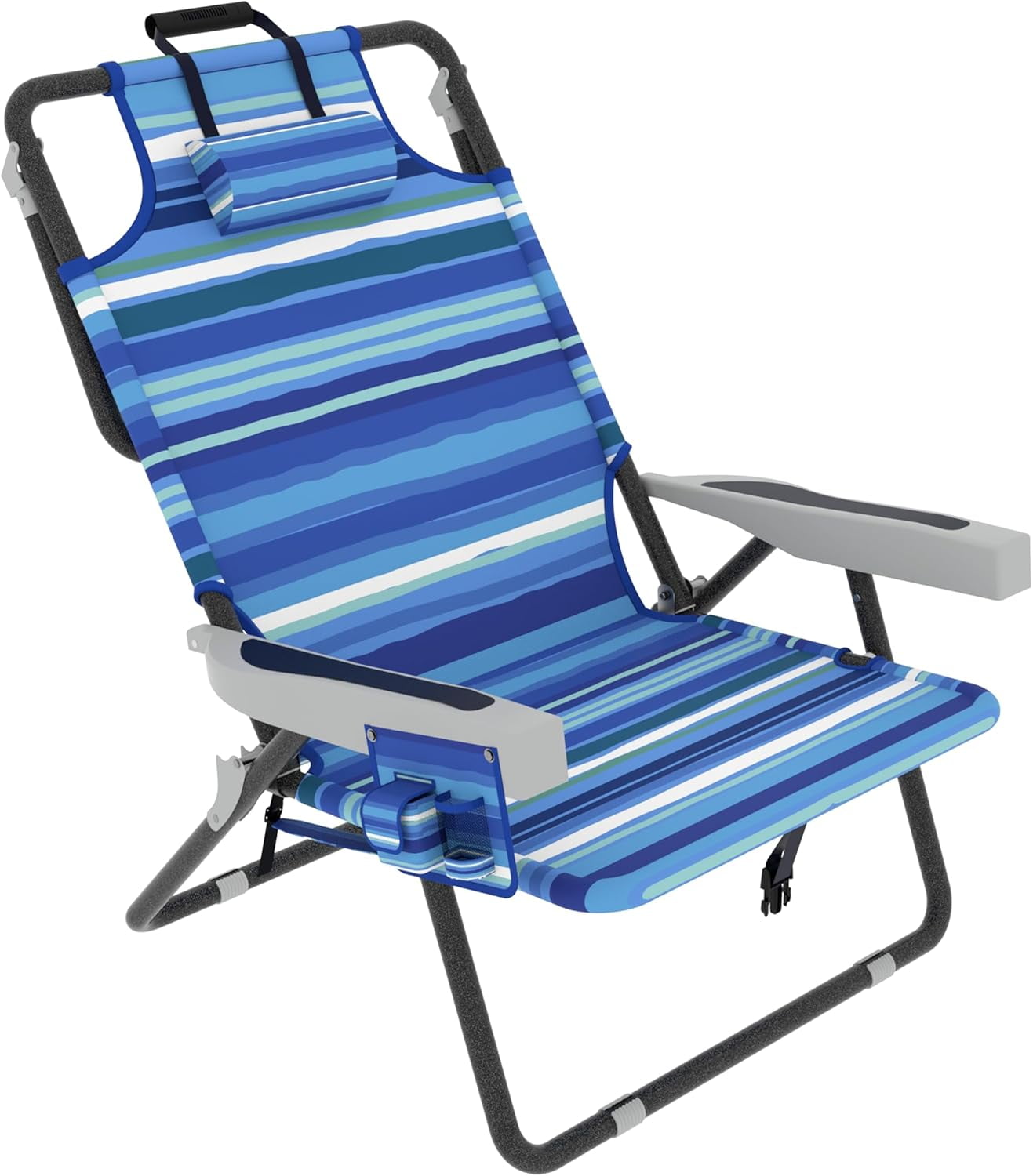 Brezey Beach Chairs for Adults Heavy Duty,Foldable Patio Chaise Lounge ...