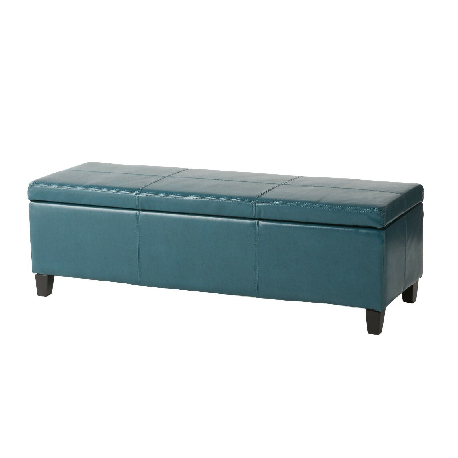 Brezey Faux Leather Ottoman with Storage, End of Bed Bench with Large ...