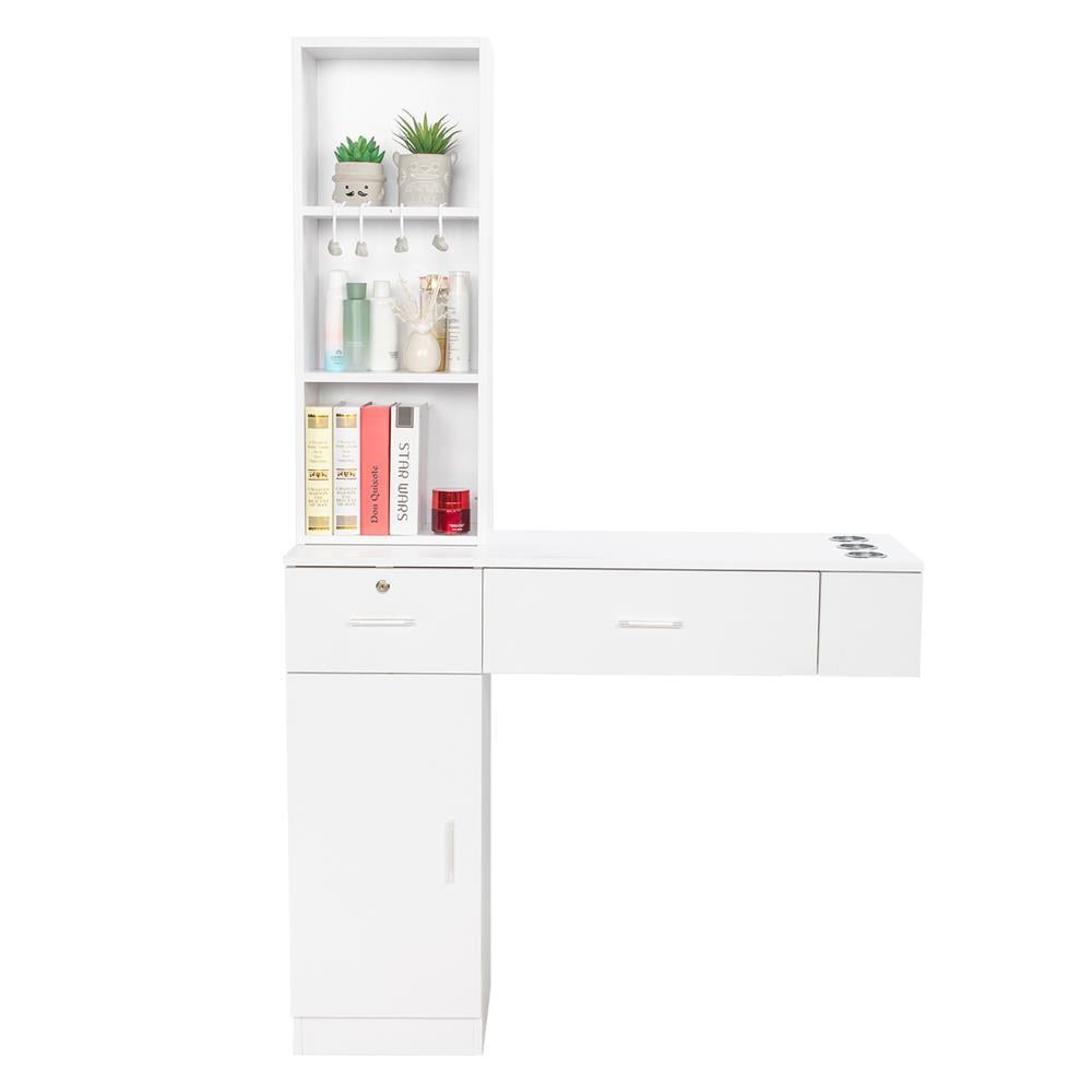 Brezey Professional Hair Styling Barber Station, Wall - Mounted Beauty ...