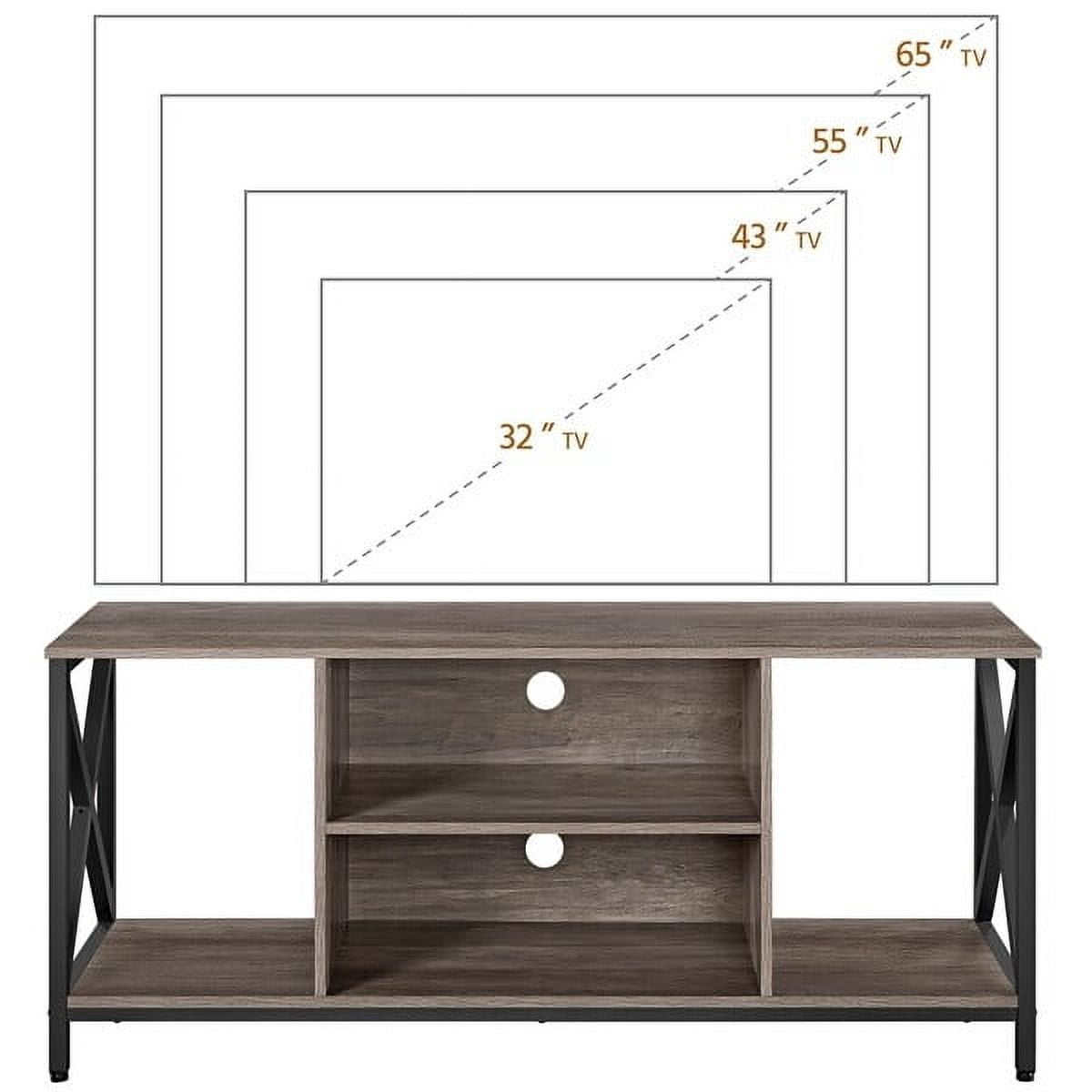 Brezey TV Stand - Spacious Entertainment Center for TVs up to 60 ...