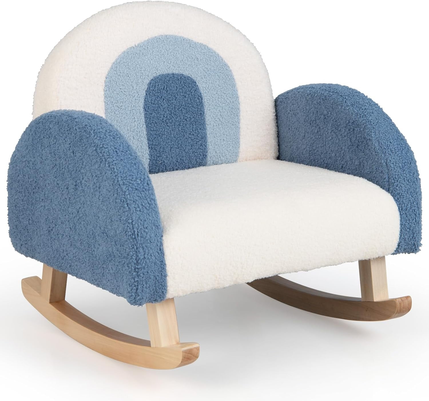 Brezey Toddler Rocking Chair, Kids Rocker Chair with Solid Wood Frame ...