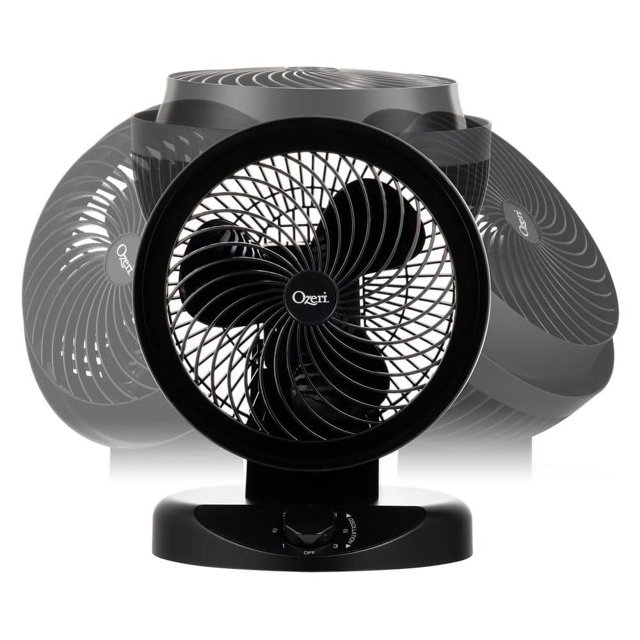 Brezza 360° 10 in. Oscillating Table Fan with Orbital Motion Technology ...