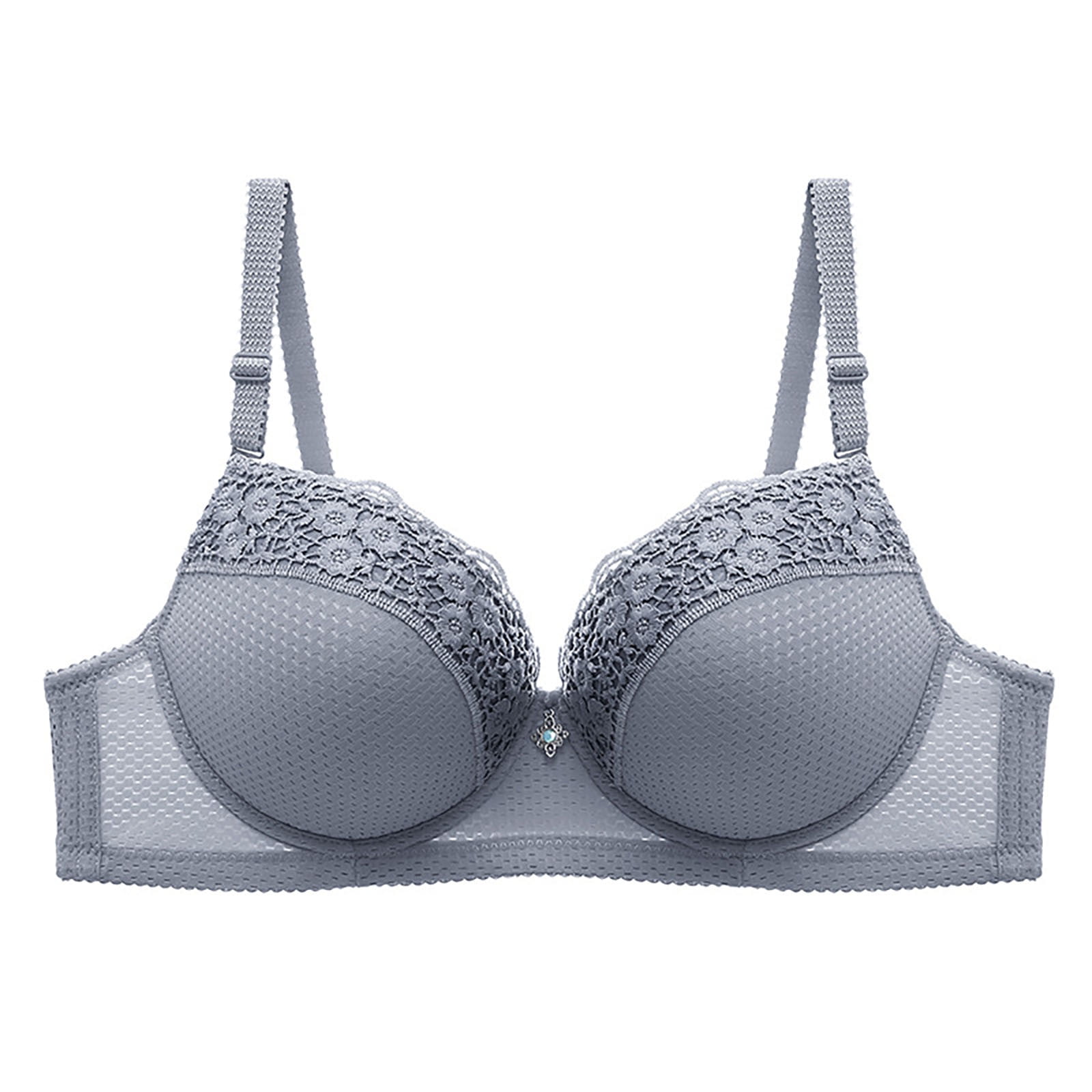 Brglopf Bras for Women Plus Size Underwire Push Up Minimizer Bra Floral ...