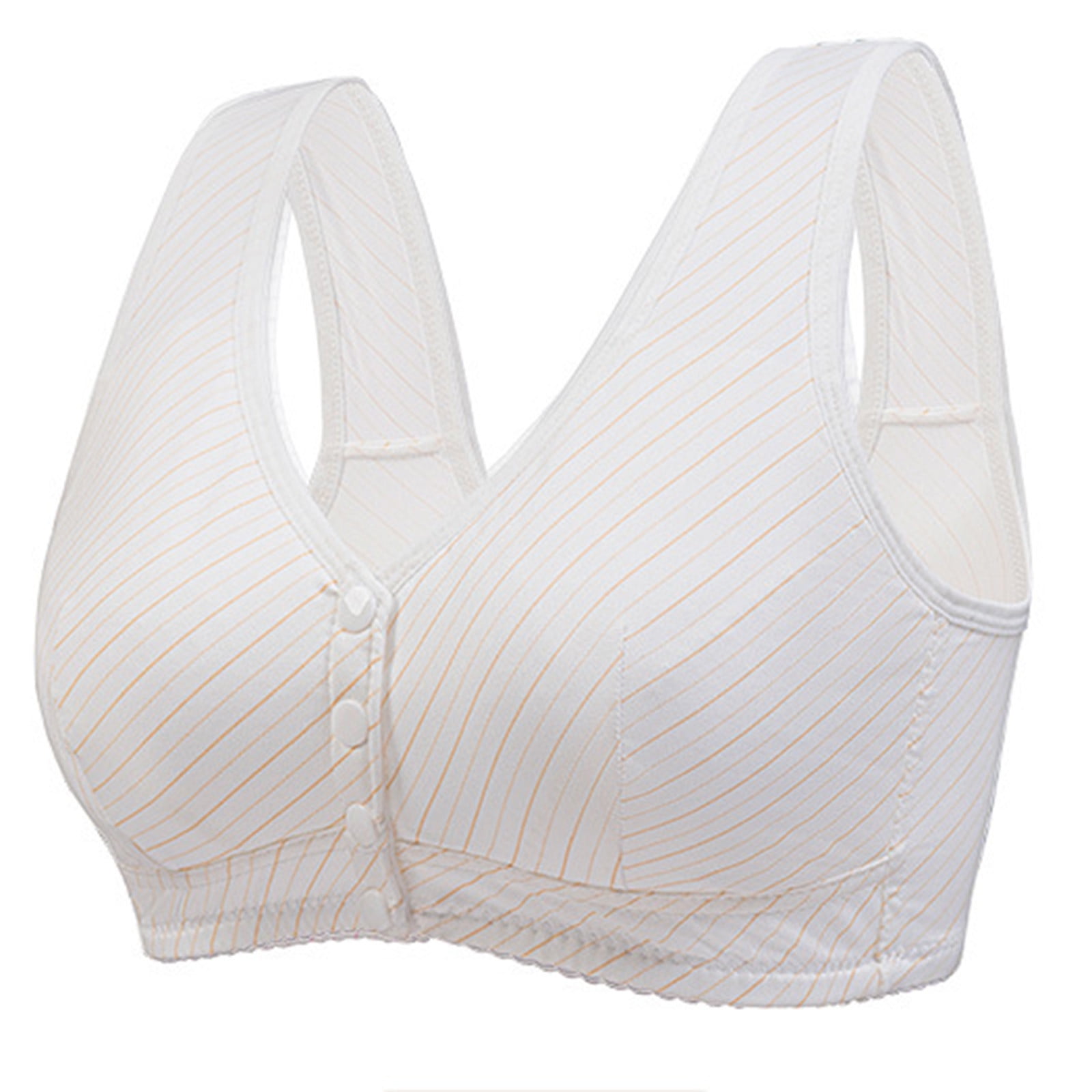 Brglopf Daisy Front Snap Bras For Older Women Wirefree Front Button ...