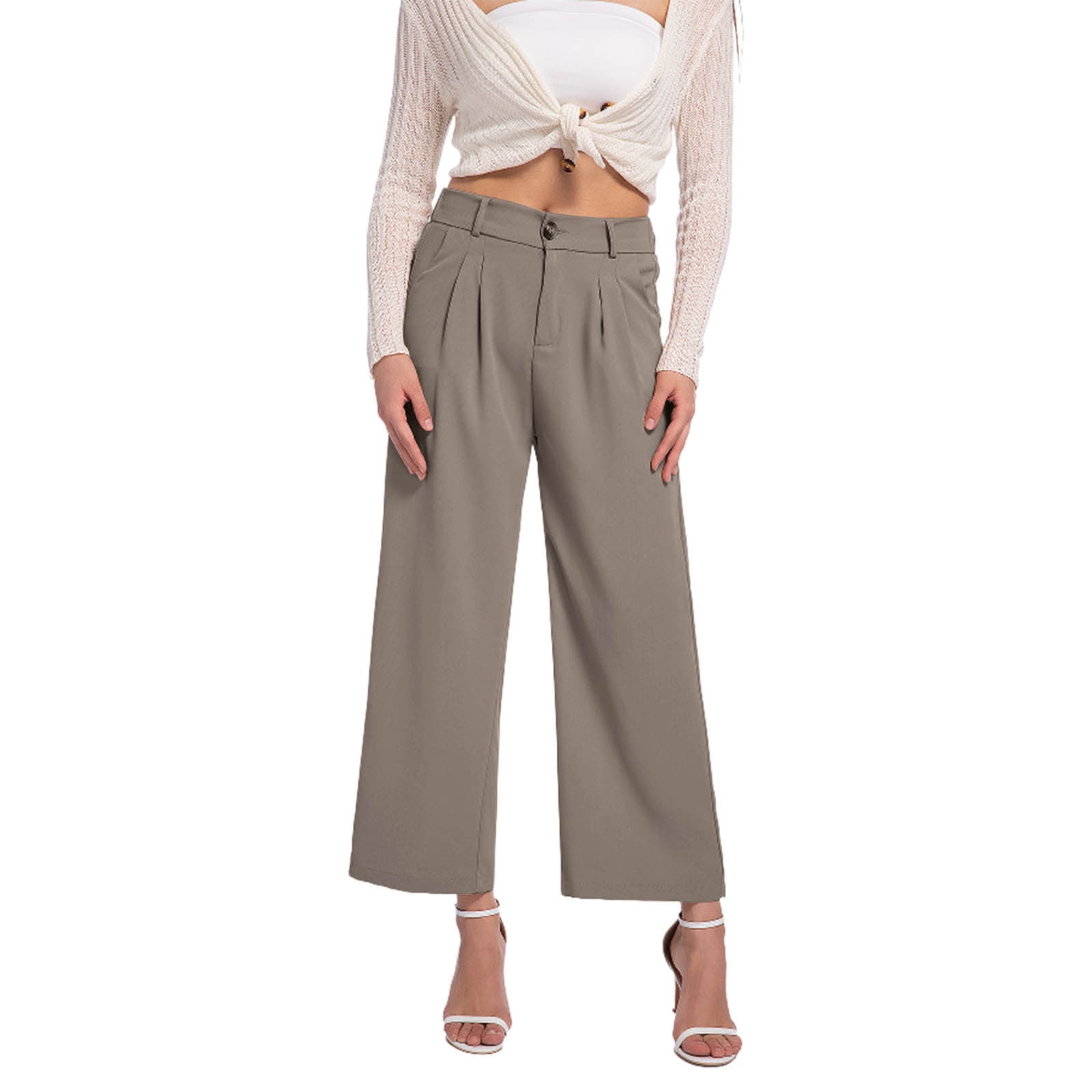 Brglopf Wide Leg Dress Pants for Women High Waisted Office Work ...