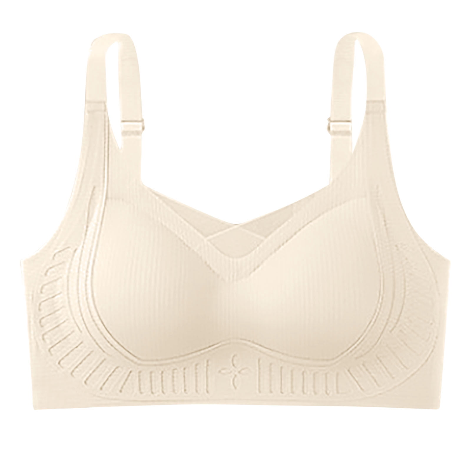 Brglopf Womens Everyday Bra Seamless Wirefree Push Up Longline Full ...