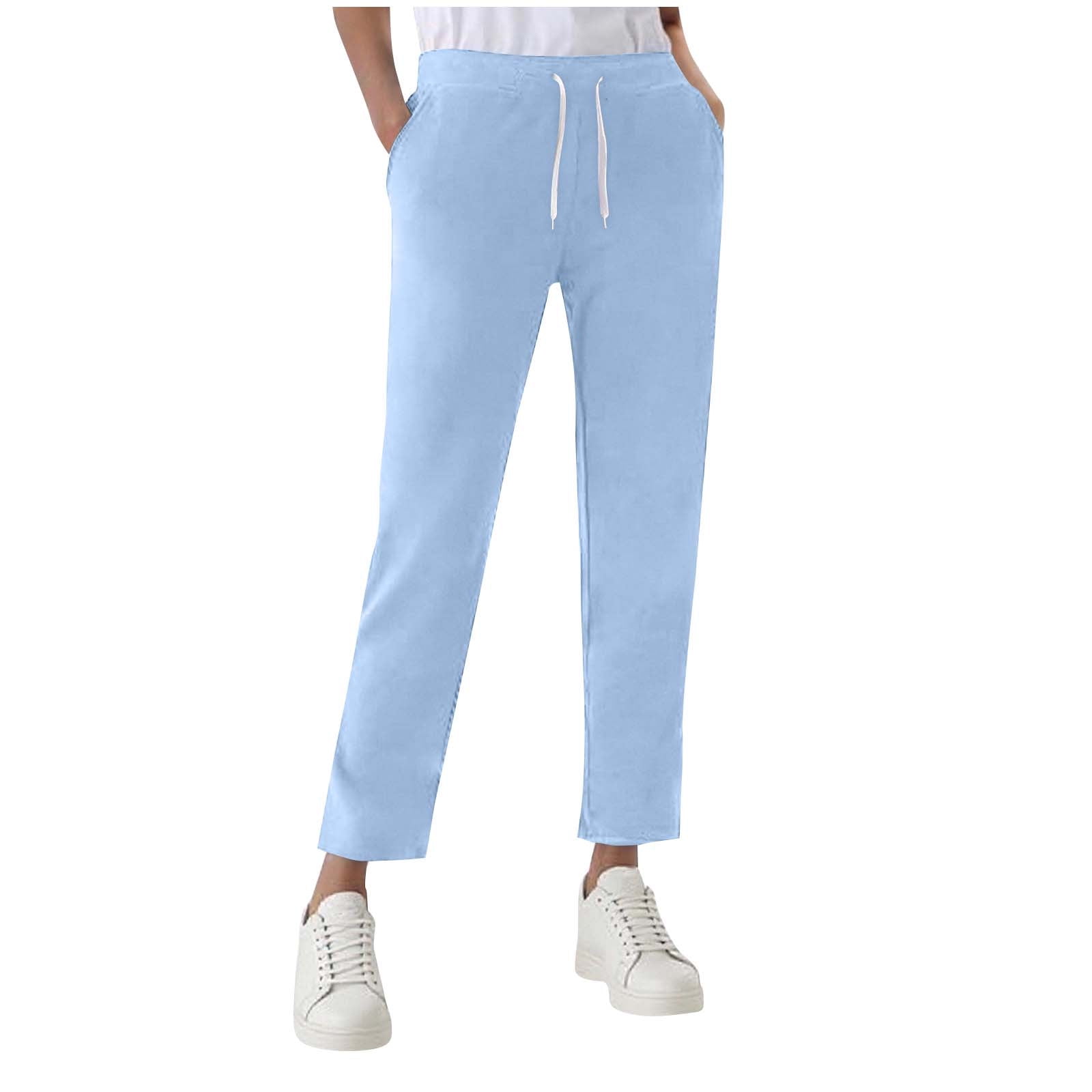 Brglopf Womens Sweatpants Drawstring Elastic Waist Tapered Leg Joggers ...