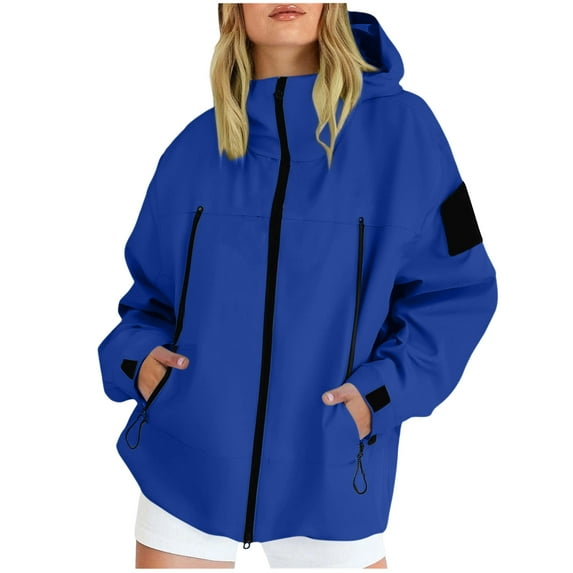 Brglopf Womens Waterproof Rain Coats Lightweight Windproof Hooded Rain ...