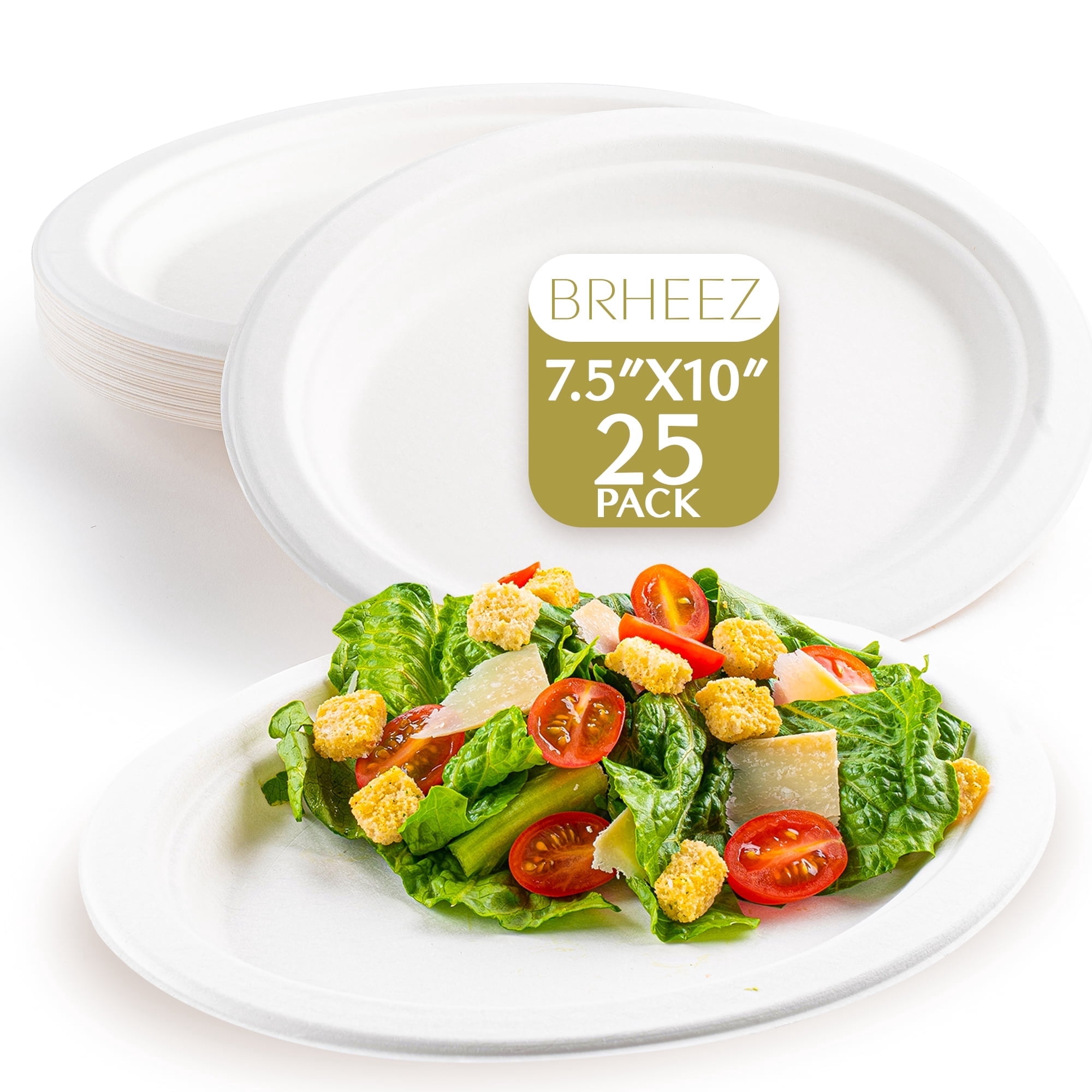 Brheez Oval Serving Platters 100% Biodegradable Compostable Sugarcane ...