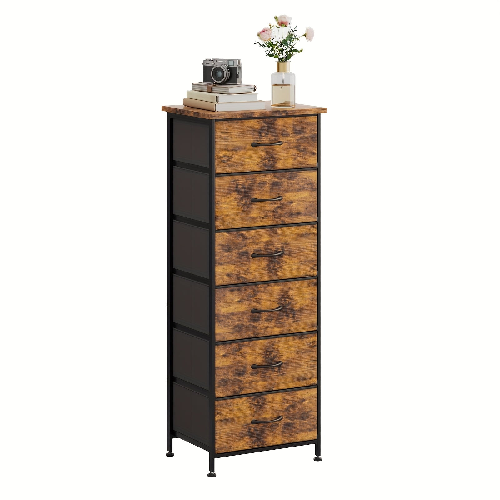 BriGen Tech 7-Drawer Tall Dresser - Sturdy Steel Frame Vertical Organizer for Bedroom, Dorm, or ...