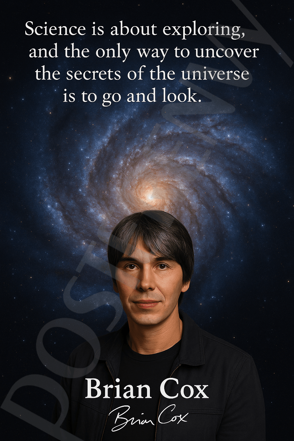 Brian Cox Famous Quote Poster – "Uncover the Secrets of the Universe ...
