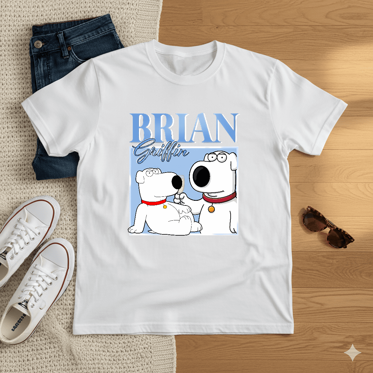 Brian Griffin Wise Talking Dog Funny Cartoon Comedy Art Unisex T-Shirt ...