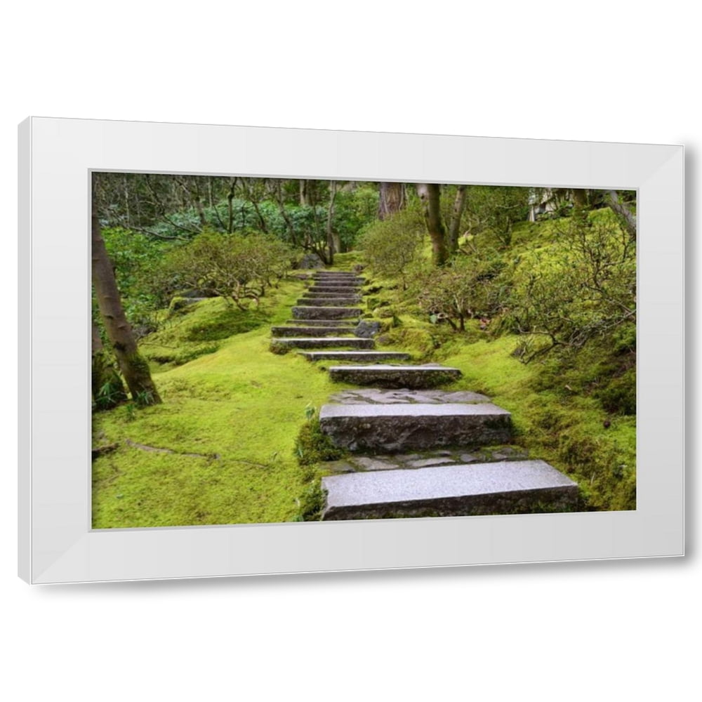 Brian Moore 4x24 White Modern Wood Framed Wall Art Titled - Steps II ...
