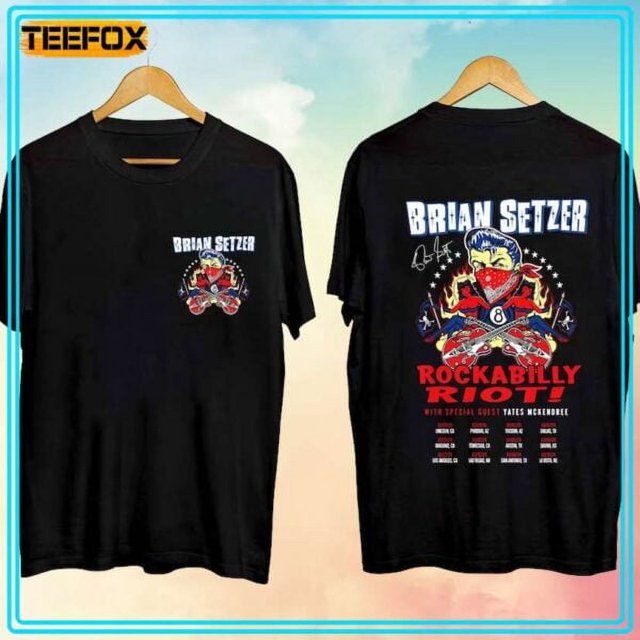 Brian Setzer Rockabilly Riot Tour 2024 T-Shirt - Walmart.com