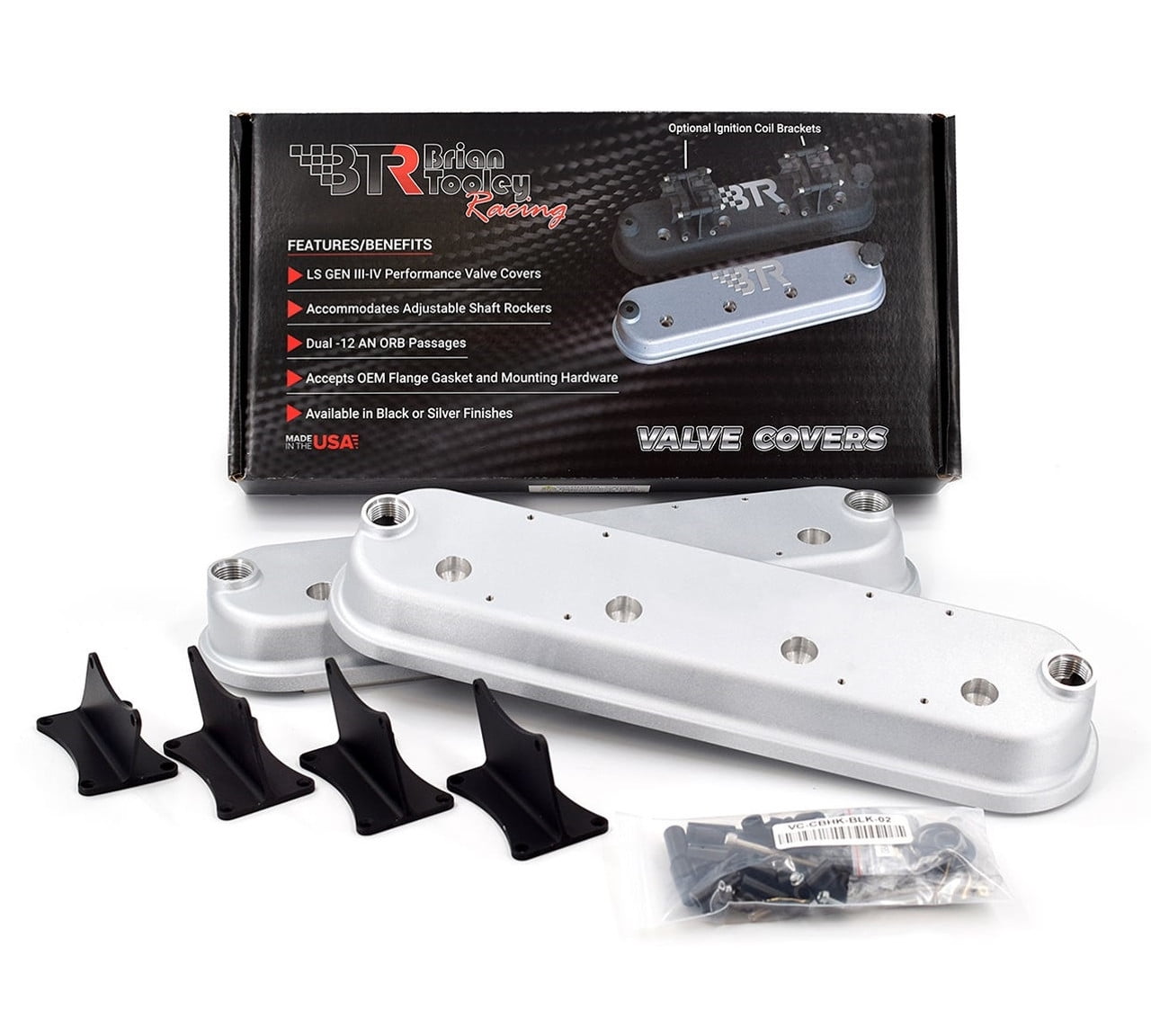 Brian Tooley Racing BTR LS Valve Covers Without Logo - WITH Coil Mounts ...