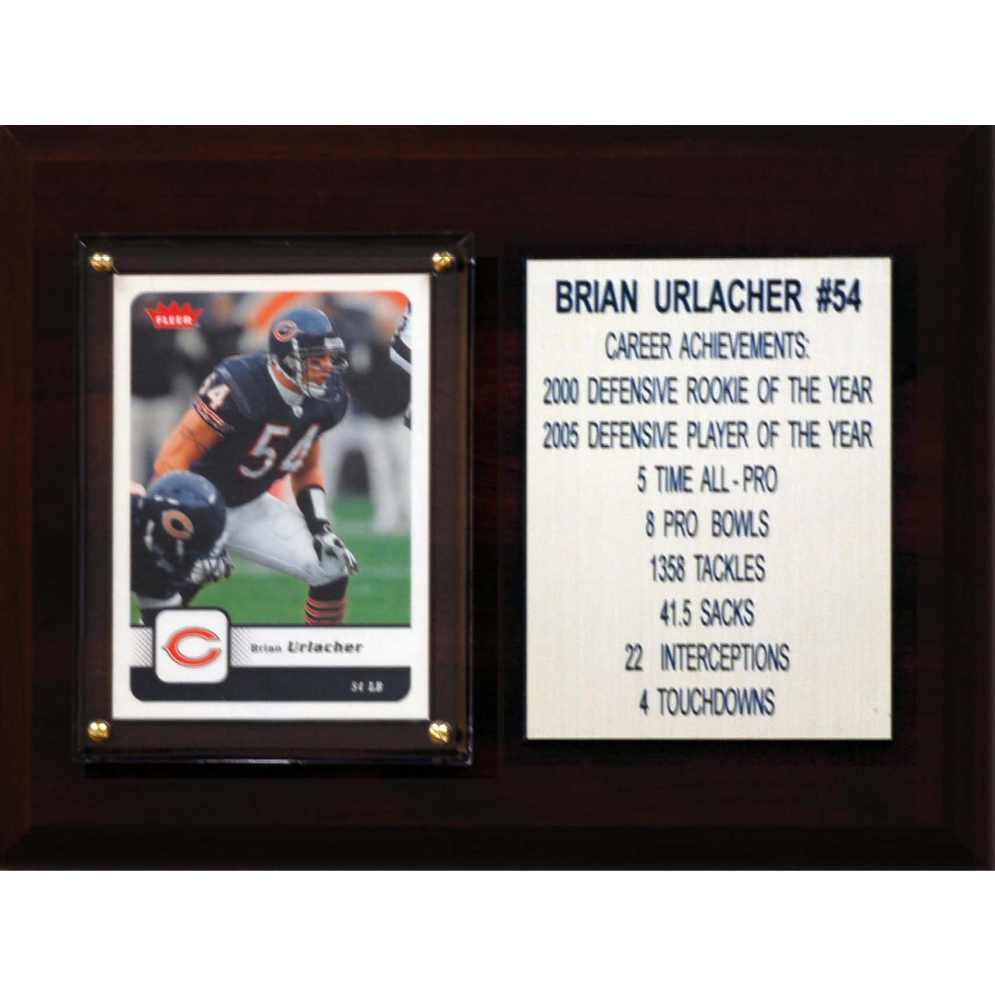 Brian Urlacher Bears 6'' x 8'' Plaque - Walmart.com