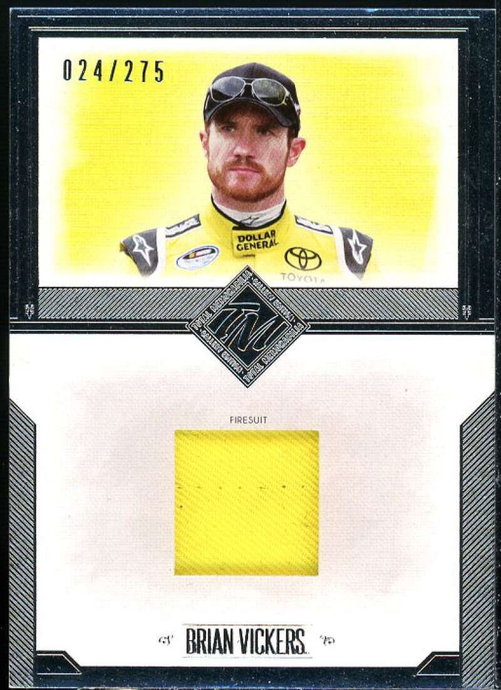 Brian Vickers Card 2014 Total Memorabilia Single Swatch Silver #TMBV ...