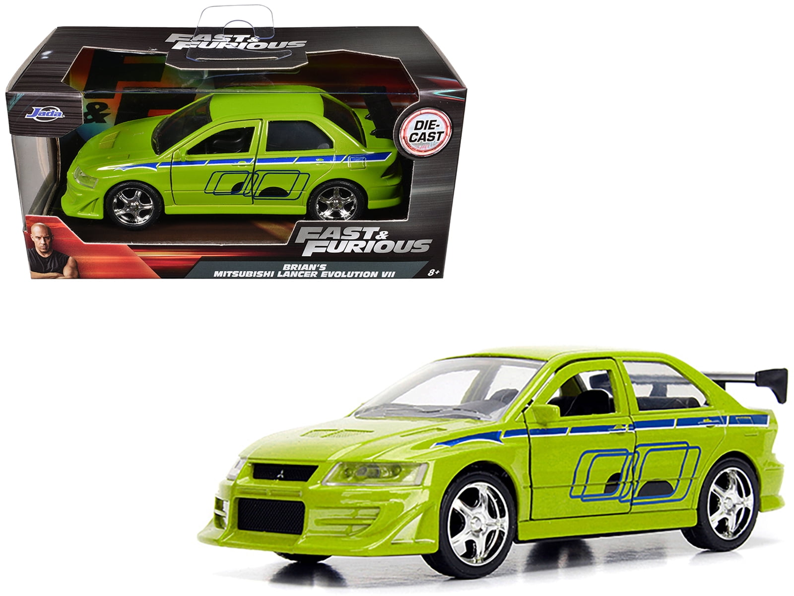 Brian's Mitsubishi Lancer Evolution VII Green "Fast & Furious" Movie 1/ ...