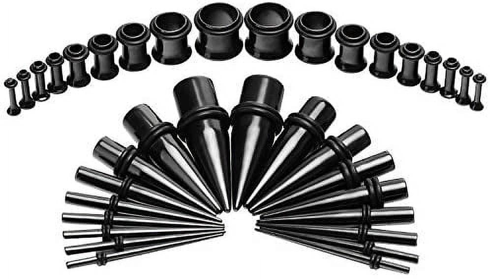 Briana Williams 14G-00G 36 pcs Ear Gauges Stretching Kit Tapers Plugs ...