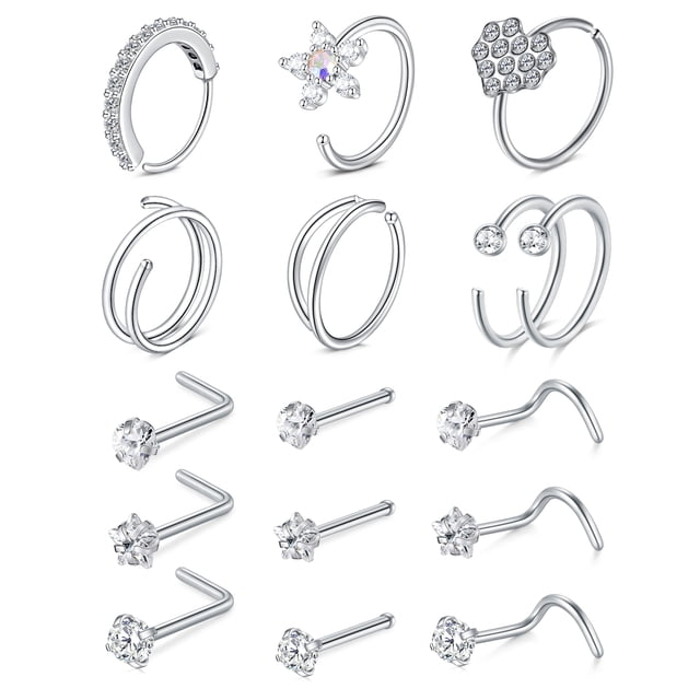 Briana Williams Body Jewelry: 20g Surgical Steel Heart Diamond Nose ...