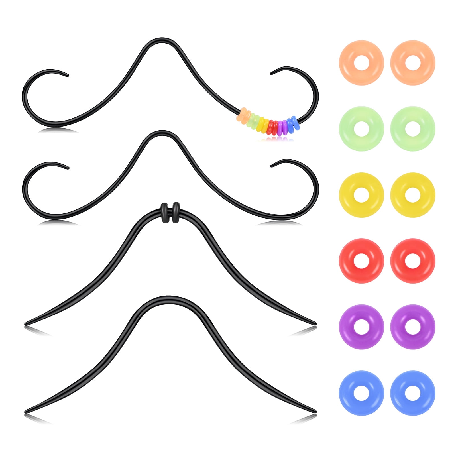 Briana Williams 3Pcs Septum Ring 316L Surgical Steel Septum Mustache ...