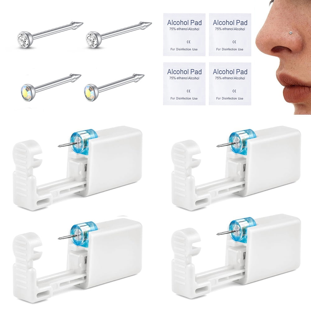 Briana Williams Self Nose Piercing Gun Kit Disposable with Built-in ...