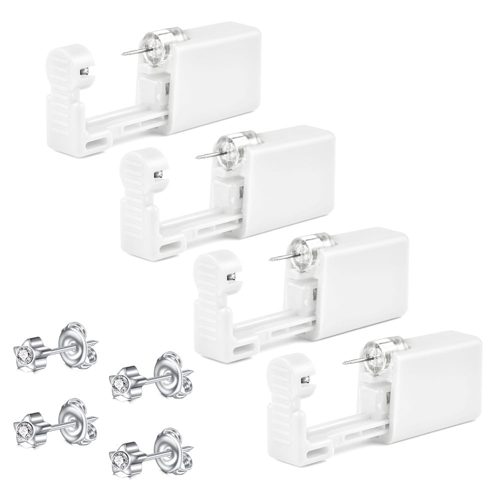 Briana Williams 4 Pack Earring Studs: Self Ear Piercing Gun Kit for ...